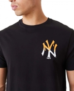 NY YANKEES MLB DRIP LOGO BLACK T-SHIRT